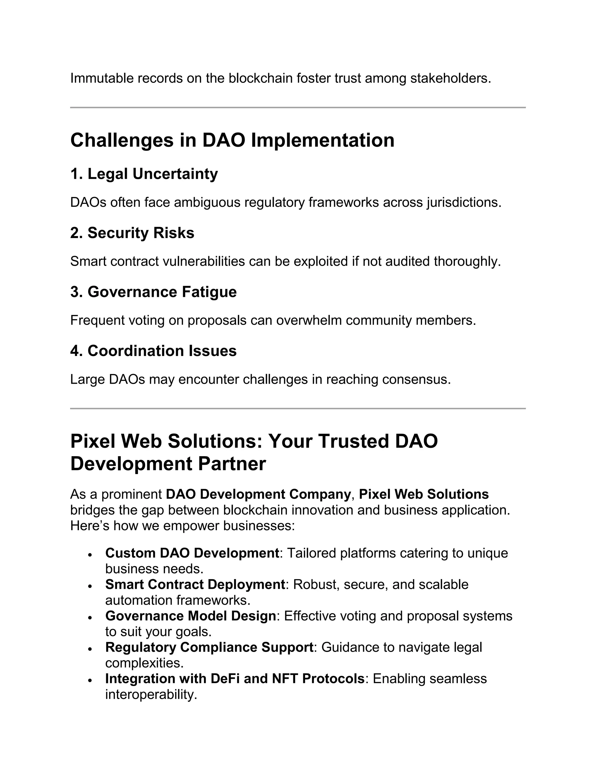 The Rise of DAO in 2025 for Startups and Entreprises | PDF