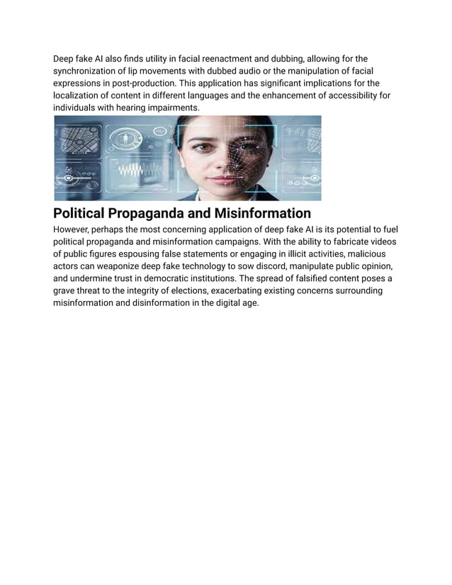 Deep Fakes: The Dark Side of AI's Creative Power | PDF