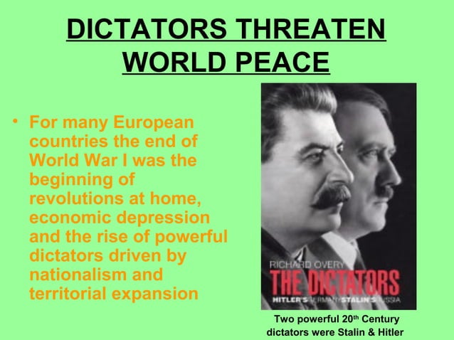 The Rise of Dictators | PPT | Political Issues & policy | Politics
