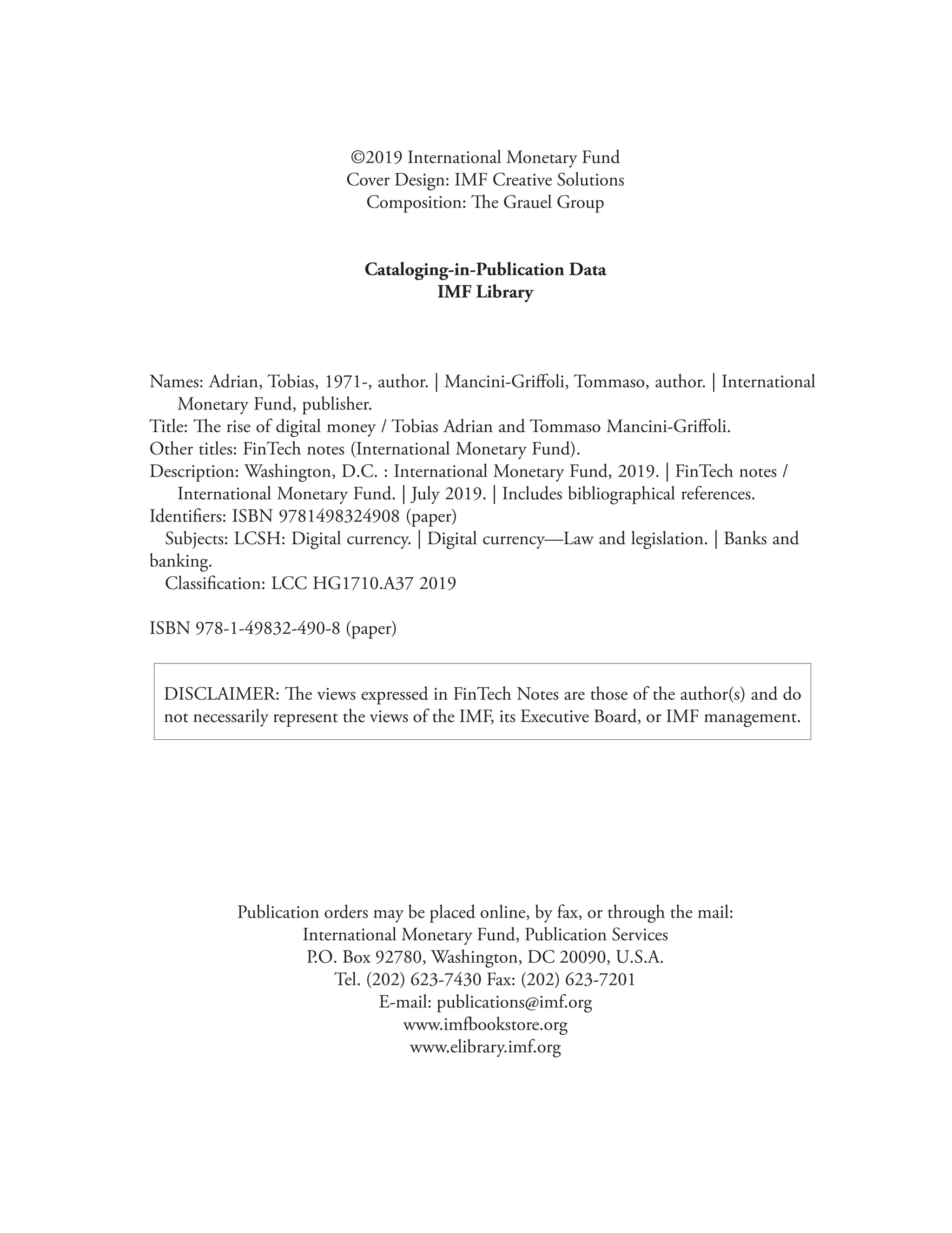 The Rise of Digital Money Report Imf | PDF | Credit Cards | Personal Debt