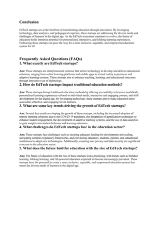The Rise of EdTech Startups: Revolutionizing Education Through ...