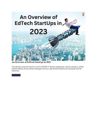 The Rise of EdTech Startups: Revolutionizing Education Through ...