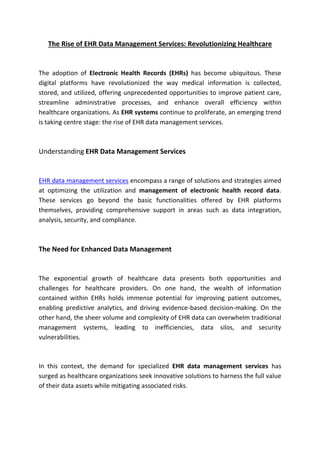 The Rise of EHR Data Management Services.docx