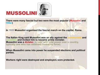 The rise of fascism | PPTX | Death, Injury, or Military Conflict ...