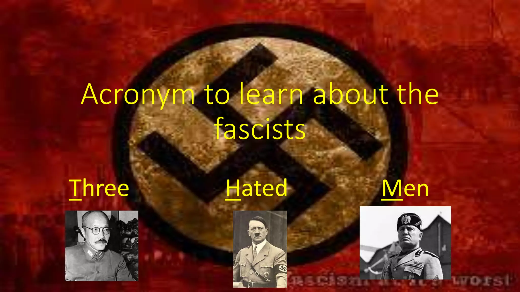 The rise of fascism during wwii | PPTX