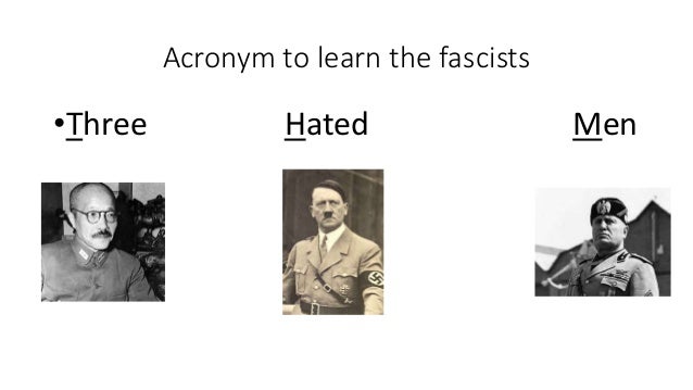The rise of fascism during wwii bad example