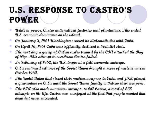 The Rise Of Fidel Castro | PPT | Death, Injury, or Military Conflict ...