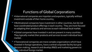 The rise of global corporation | PPTX