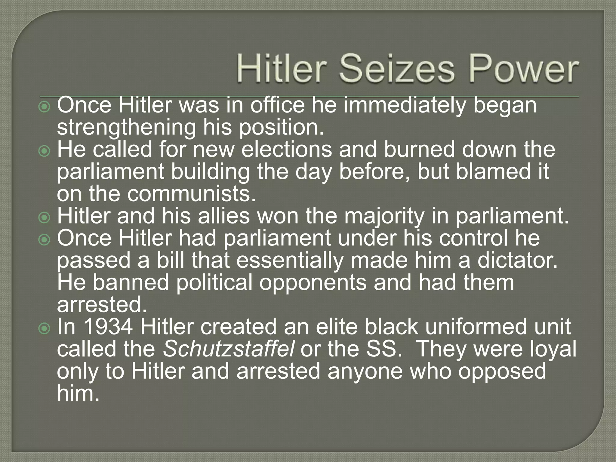 The Rise Of Hitler | PPTX | Judaism | Religion & Spirituality