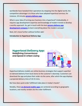 The Rise of Hyperlocal Delivery Platform- The Next Step in the Business ...