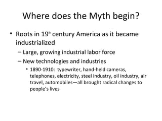 The rise of industrial capitalism and the myth | PPT