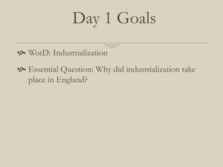 The rise of industrialization pp and dbq instructions | PPTX