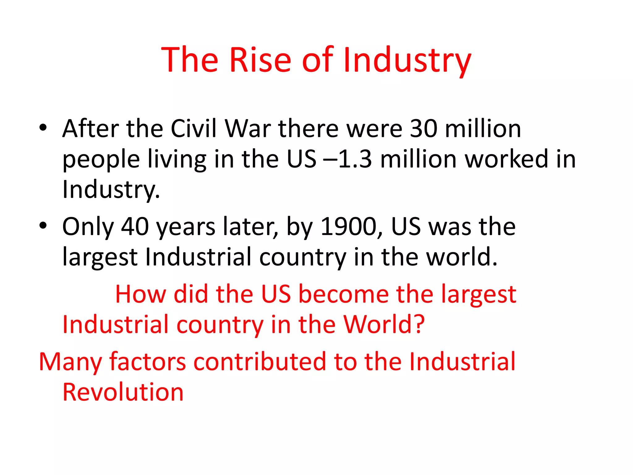 The rise of industry | PPTX