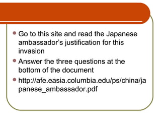 The rise of japanese militarism | PPT