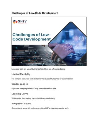 Detailed Guide to Low-Code Platforms in Software Development | PDF