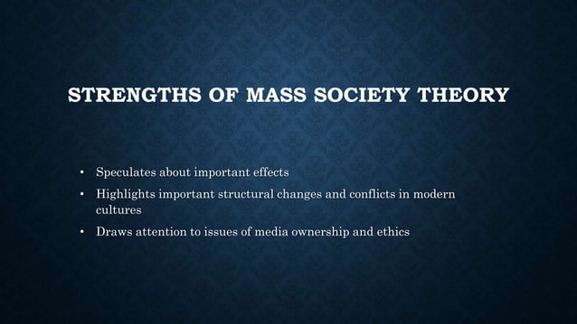 The Rise of Media Industries & Mass Society Theory ppt | PPT