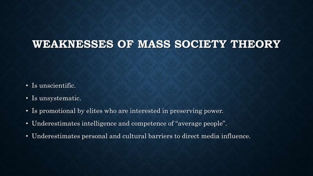 The Rise of Media Industries & Mass Society Theory ppt | PPT