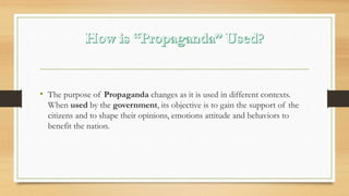 The Rise of Media Theory in the Age of Propaganda | PPTX