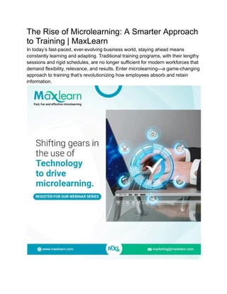 The Rise of Microlearning_ A Smarter Approach to Training _ MaxLearn.pdf