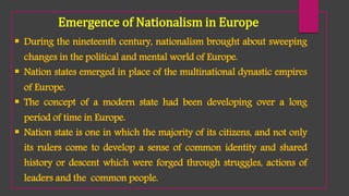 The rise of nationalism in europe, Class - x (Martand Classes) | PPT