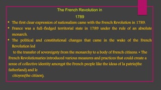 The rise of nationalism in europe, Class - x (Martand Classes) | PPT