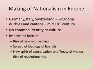 The rise of nationalism in europe part 1 | PPTX