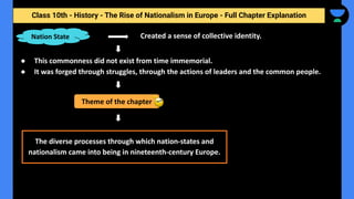 History: Chapter 1-The Rise of Nationalism in Europe PPT | PDF