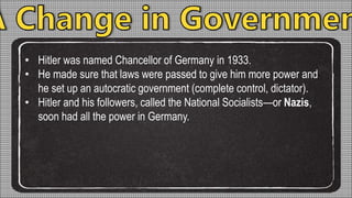 Democracy and the Rise of Nazism in Post-war Germany | PPTX