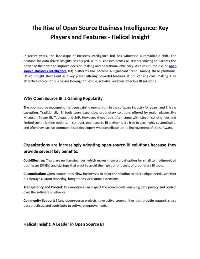 The Rise of Open Source Business Intelligence Helical Insight.docx