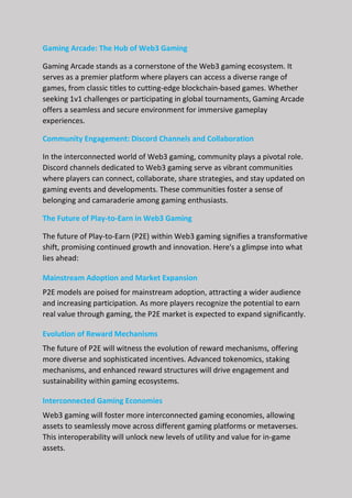The Rise of Play-to-Earn: Web3 Gaming's Economic Revolution | PDF