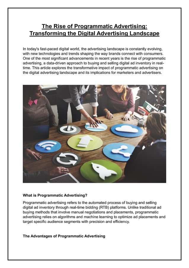 The Rise of Programmatic Advertising Transforming the Digital ...