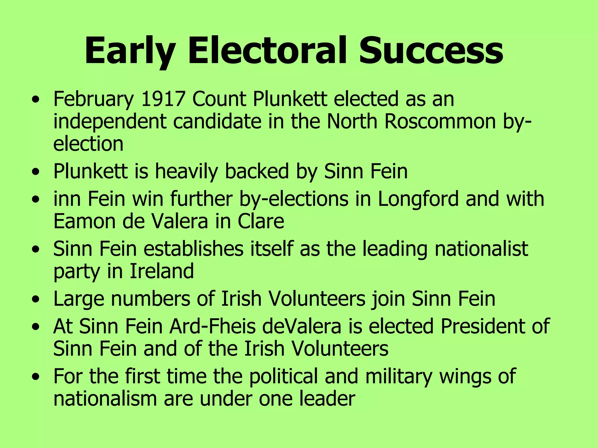 The rise of sinn fein | PPT