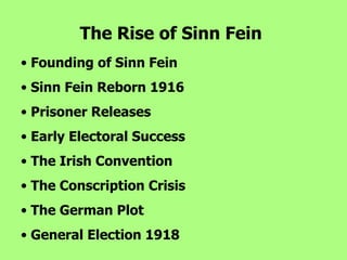The rise of sinn fein | PPT