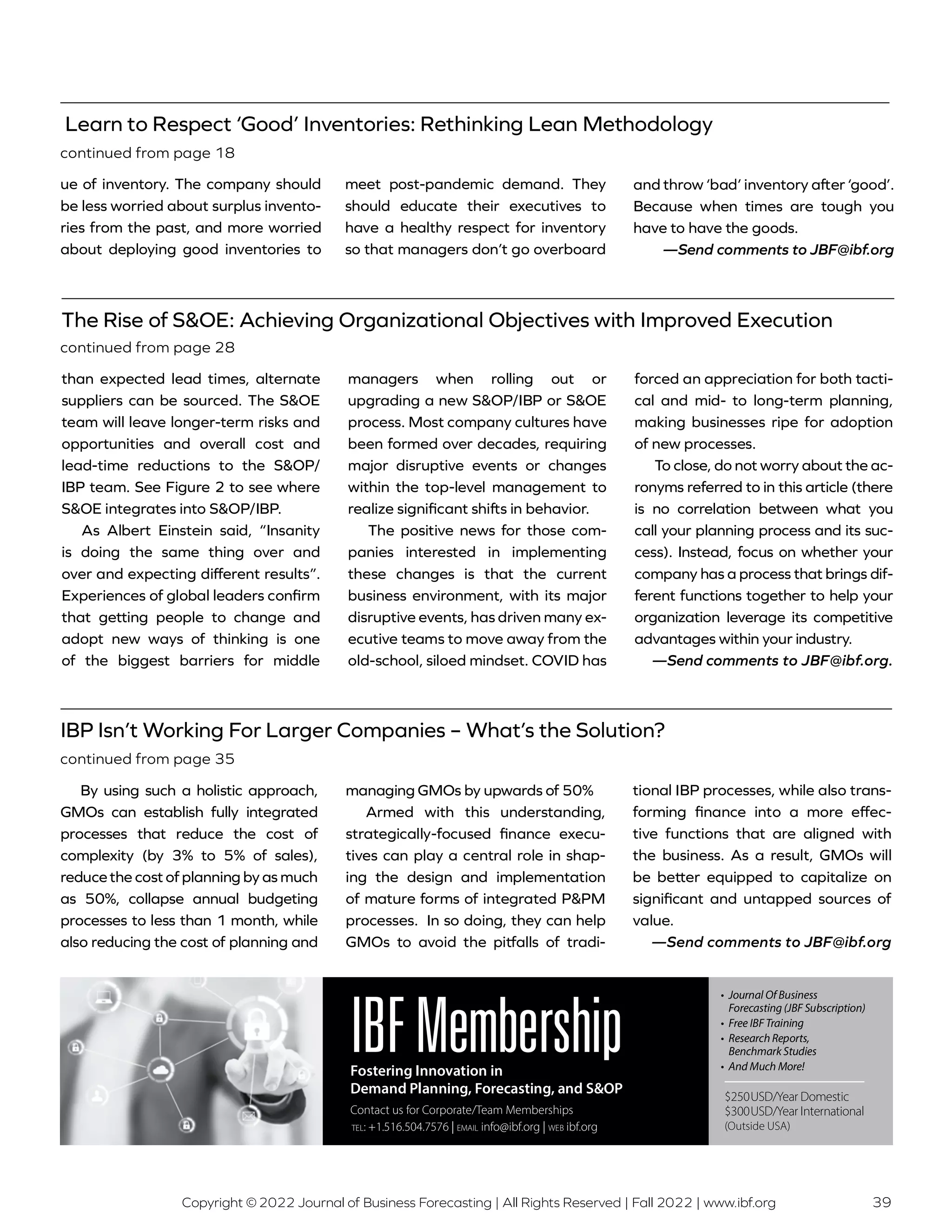The Rise of S&OE Article - Journal of Business Forecasting Fall 2022.pdf