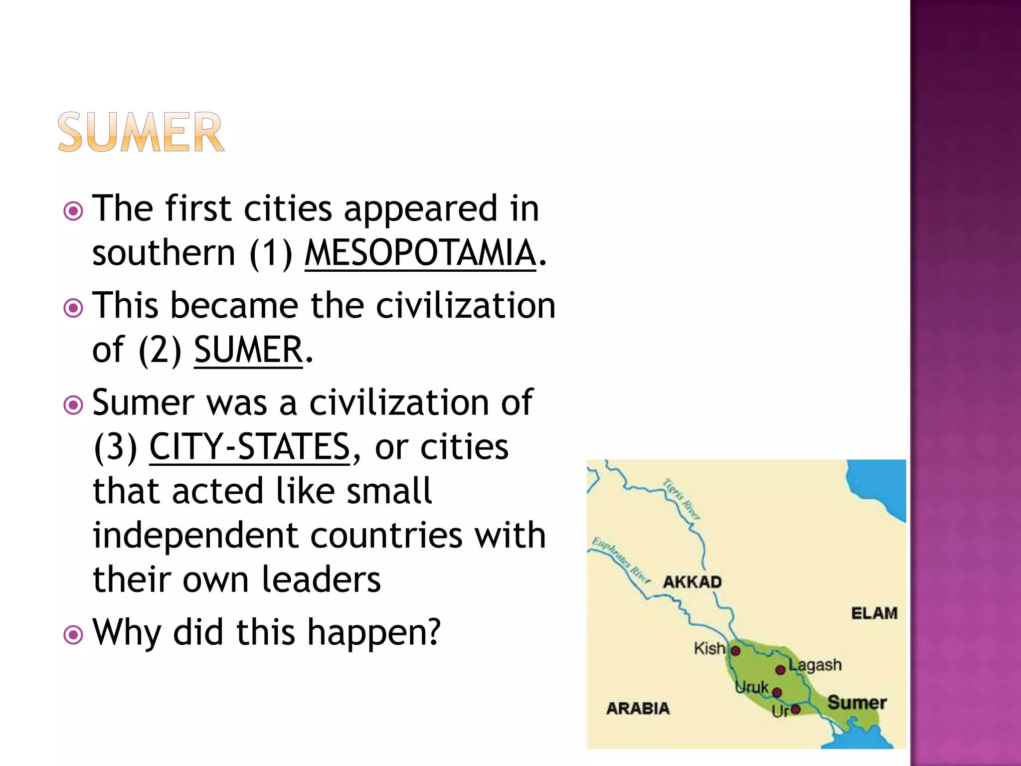 Rise of Sumer | PPTX