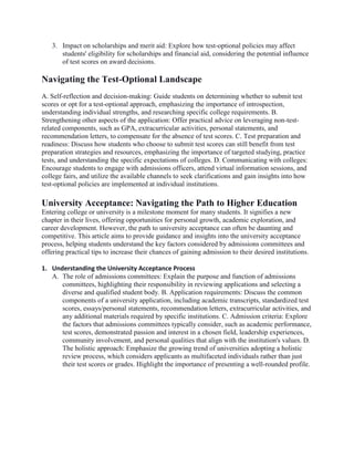 The Rise of Test-Optional Admissions: What It Means for Students | PDF