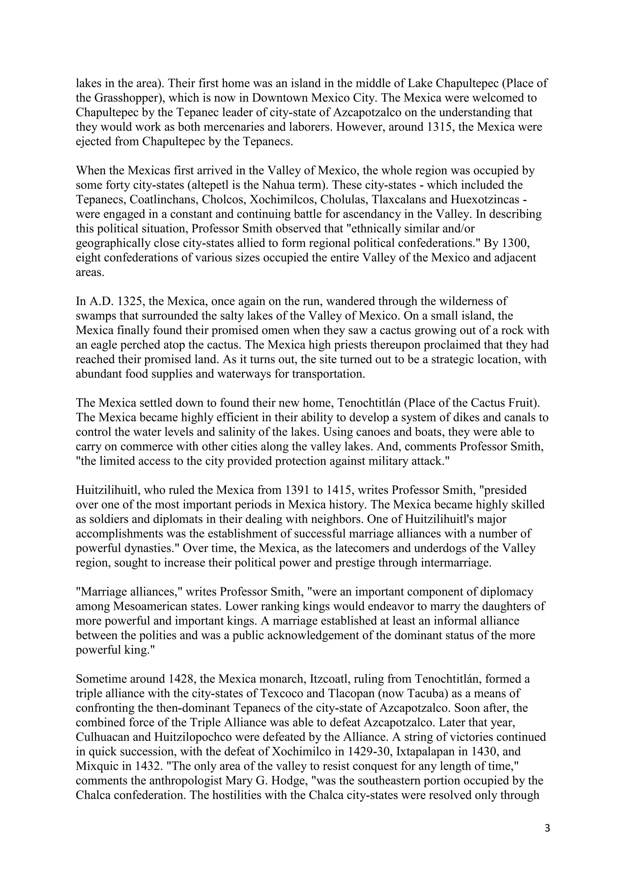 The rise of the aztec empire | PDF