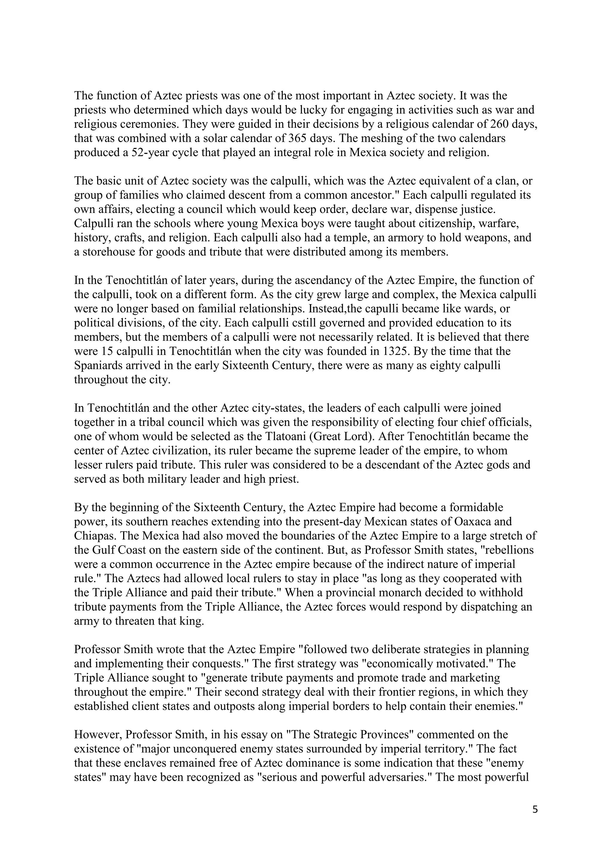The rise of the aztec empire | PDF