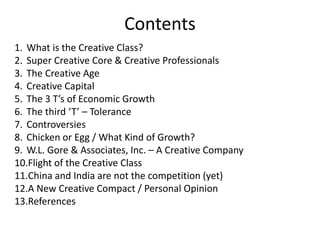 The rise of the creative class | PPT