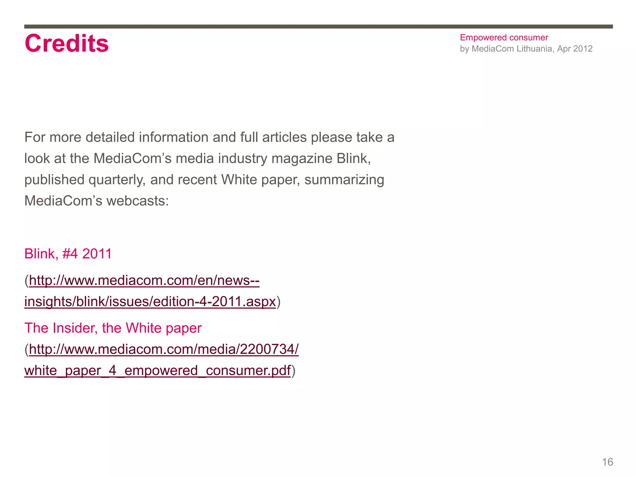 The rise of the empowered consumer | PPT