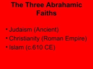 The rise of three great modern world religions | PPT