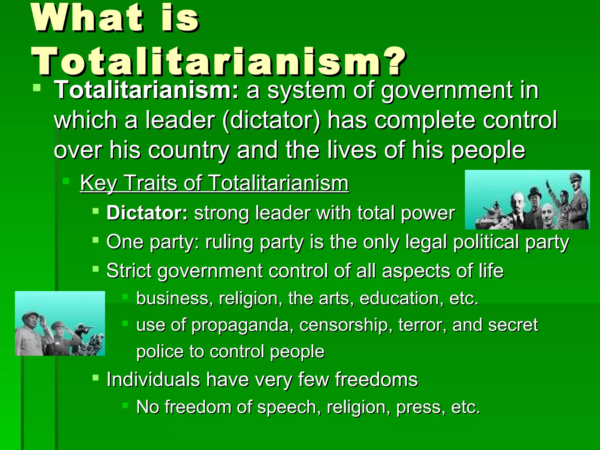 The rise of totalitarianism | PPT