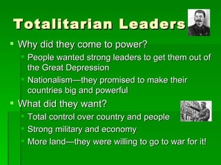 The rise of totalitarianism | PPT
