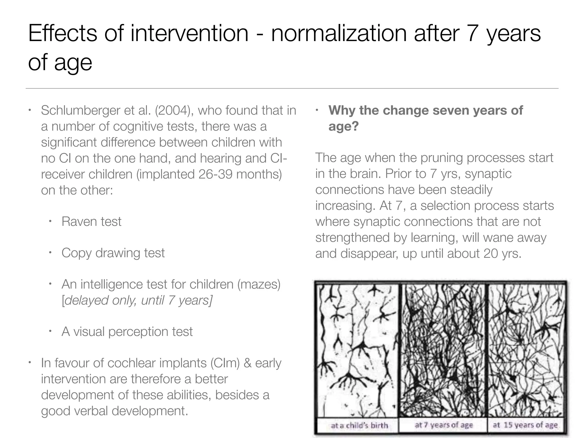 The risk of cognitive impairment assosiated with congenital deafness in ...