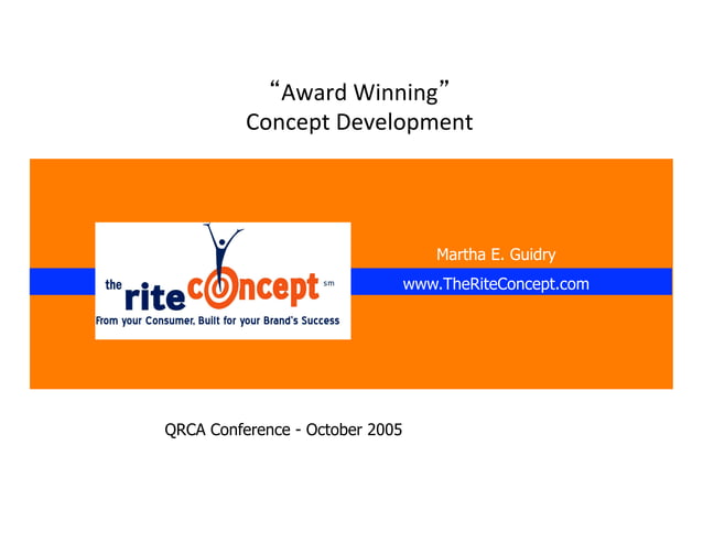 The Rite Concept - Award Winning Concepts | PDF