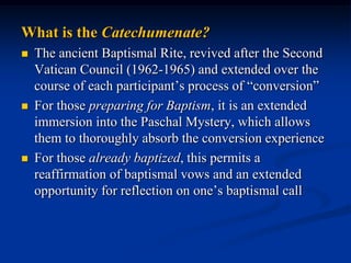 The Rite Of Acceptance And The Catechumenate | PPTX
