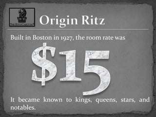 The Ritz Carlton Ppt | PPTX