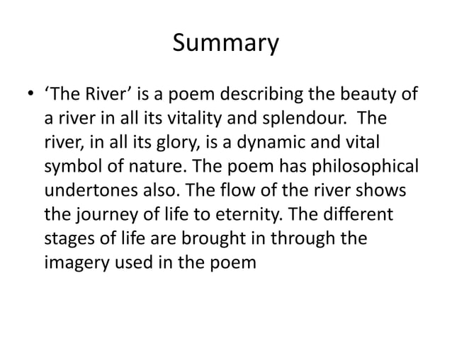 The river | PPT
