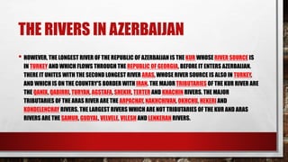 The rivers of azerbaijan | PPTX