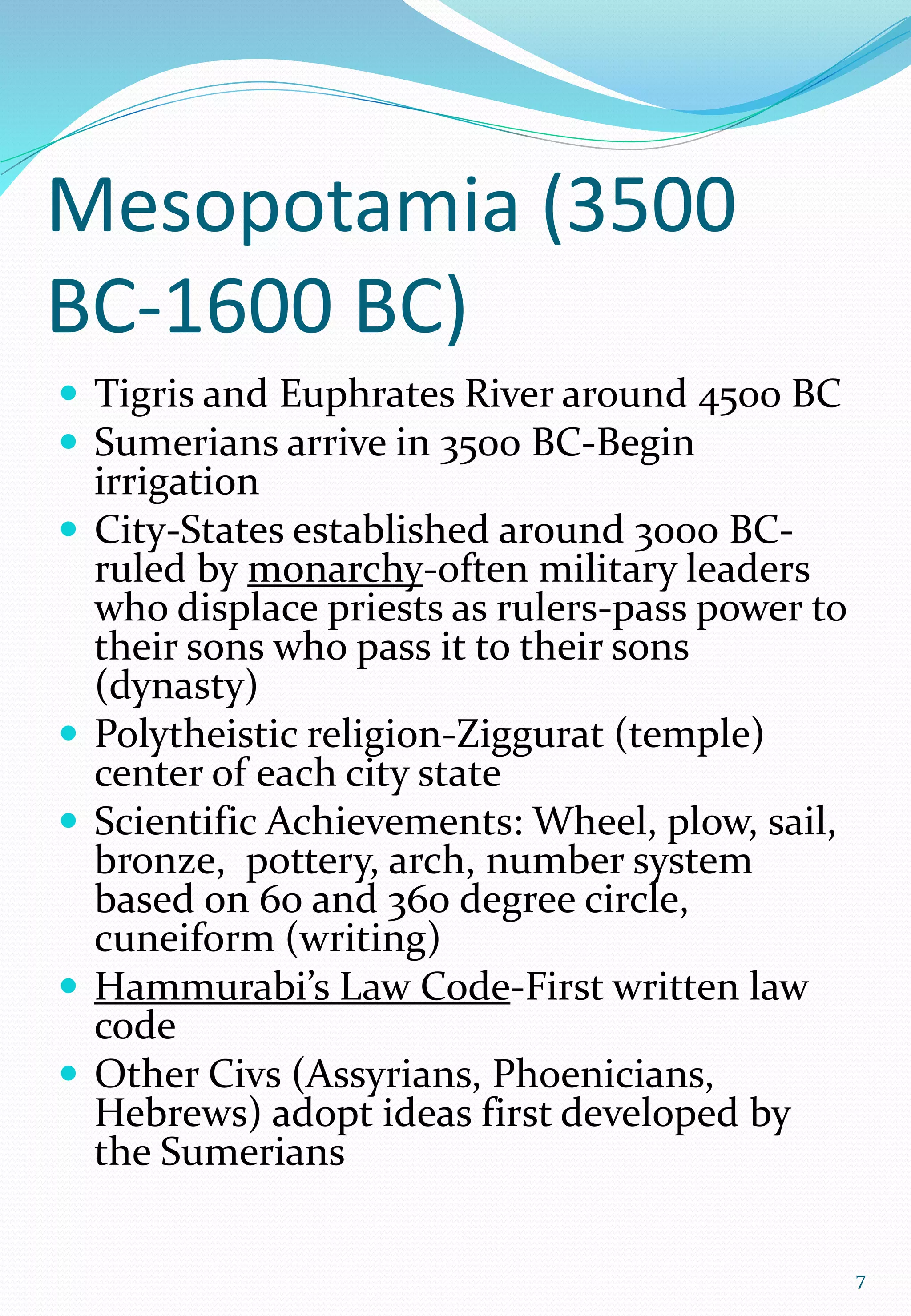 The river valley civilizations | PPTX